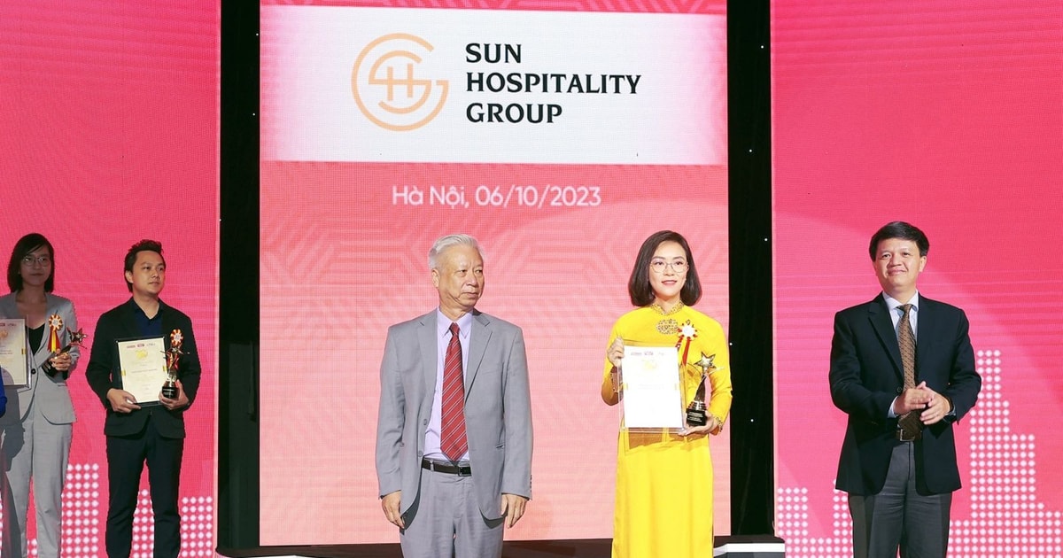 Sun Hospitality Group lần đầu tiên đạt cúp giải thưởng Thương hiệu mạnh ...