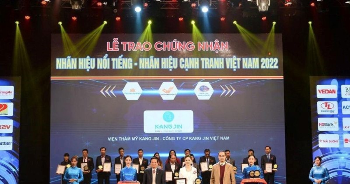 Viện Thẩm Mỹ KangJin đạt top 100 nhãn hiệu nổi tiếng Việt Nam