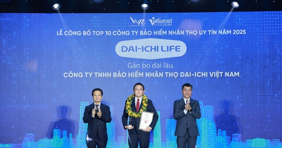 Dai-ichi Life Việt Nam được vinh danh “Top 10 Công ty Bảo hiểm nhân thọ ...