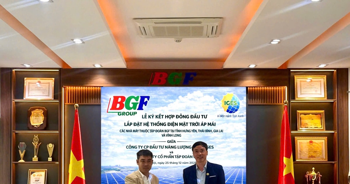 BGF chuyển đổi xanh, hợp tác cùng IGES triển khai điện mặt trời áp mái